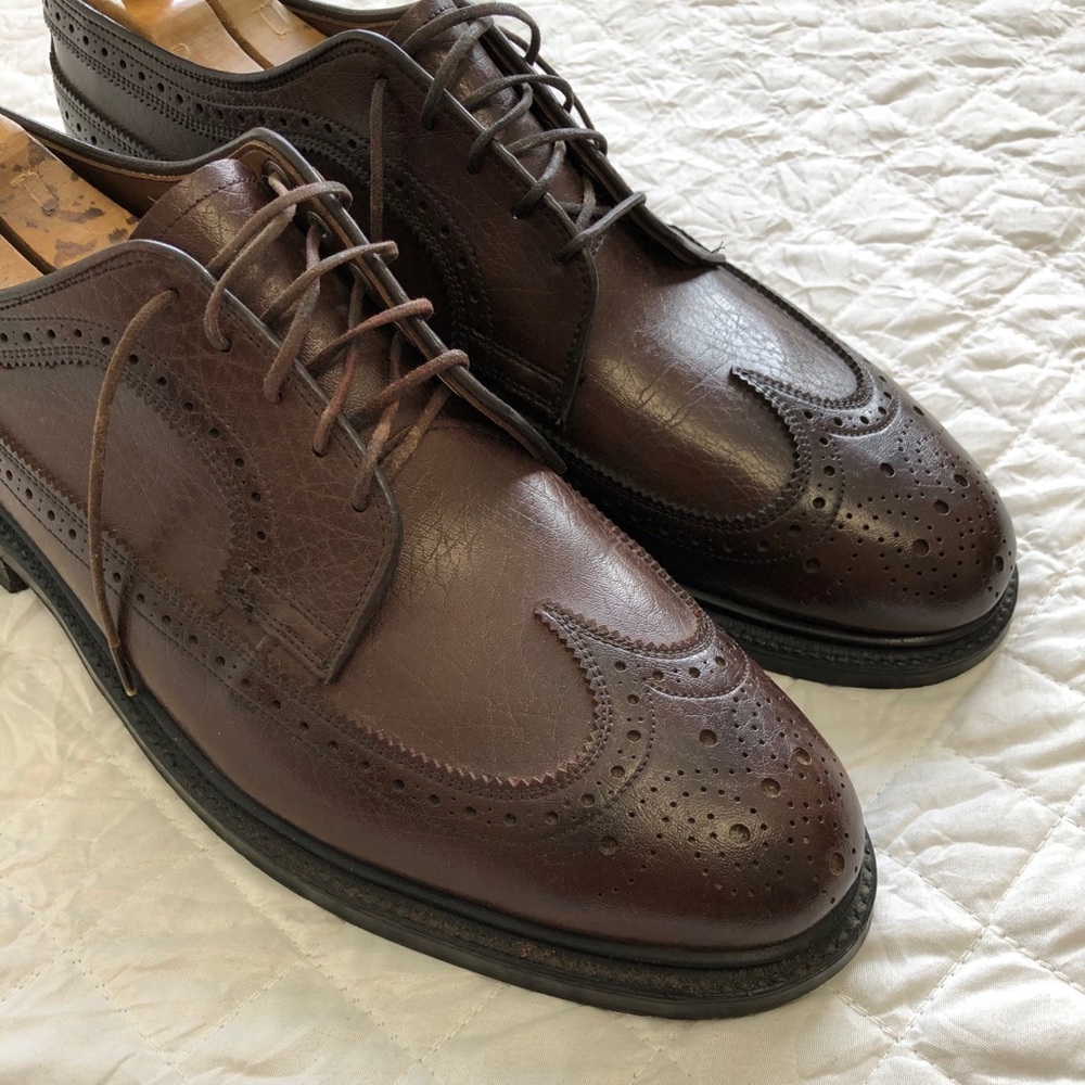 Rare Vintage Dunhill Tailors Nyc Brown Wingtip Dress … - Gem
